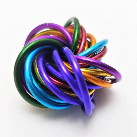 Möbii® RAINBOW Collection: Shiny Multicolor Fidget Stress Balls – Steel ...
