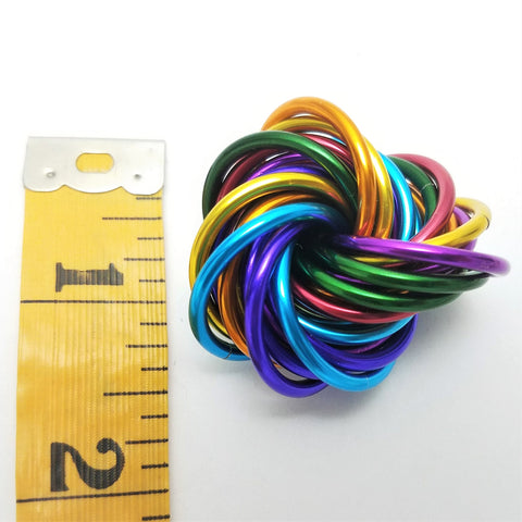 Möbii® RAINBOW Collection: Shiny Multicolor Fidget Stress Balls – Steel ...
